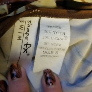 Shape FX | Swim | Shape Fx High Waste Bikini Sz 8 Brown | Poshmark